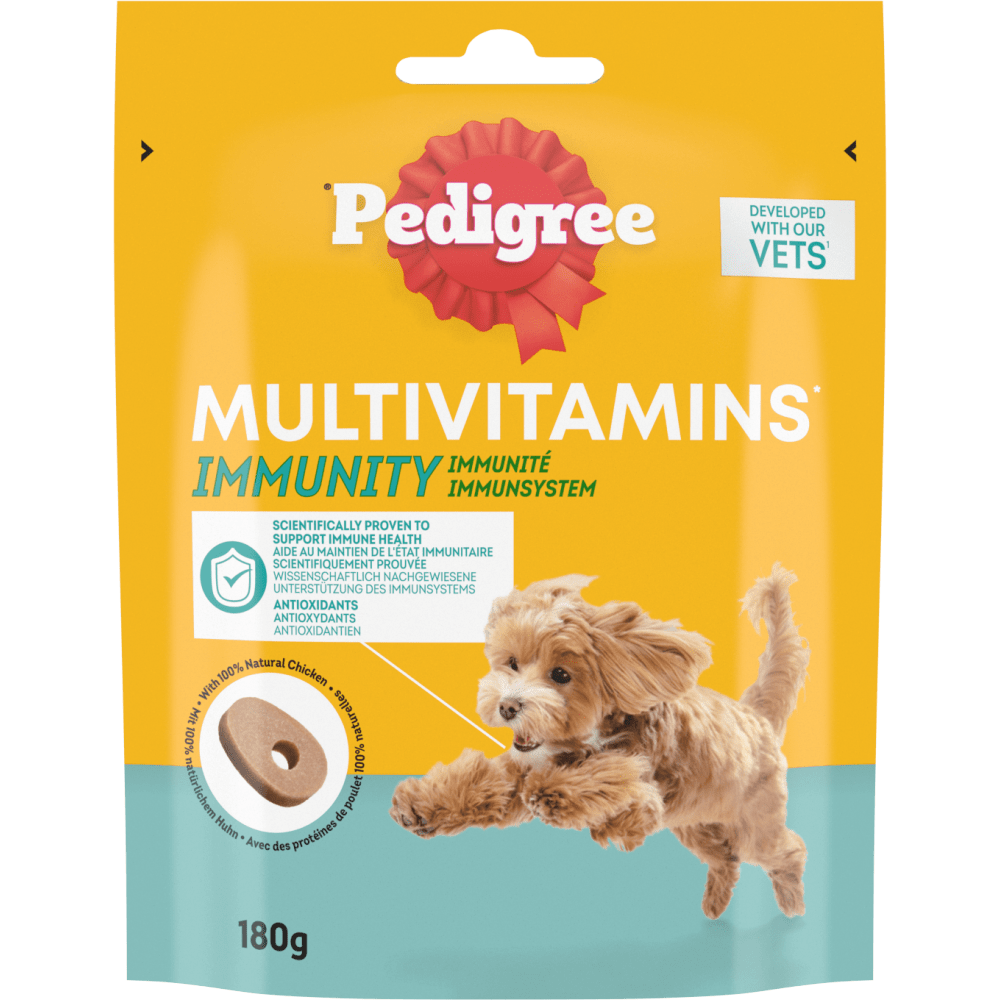 Pedigree® Multivitamins Immunité Au Poulet Pour Chien Adulte 180g ...